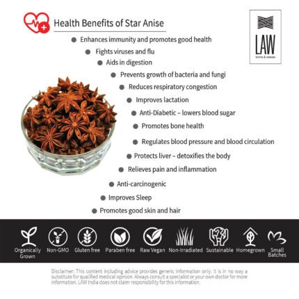 LAW of Spices - Dried Star Anise Whole (Badhiyan Fool, Chakri Phool ...